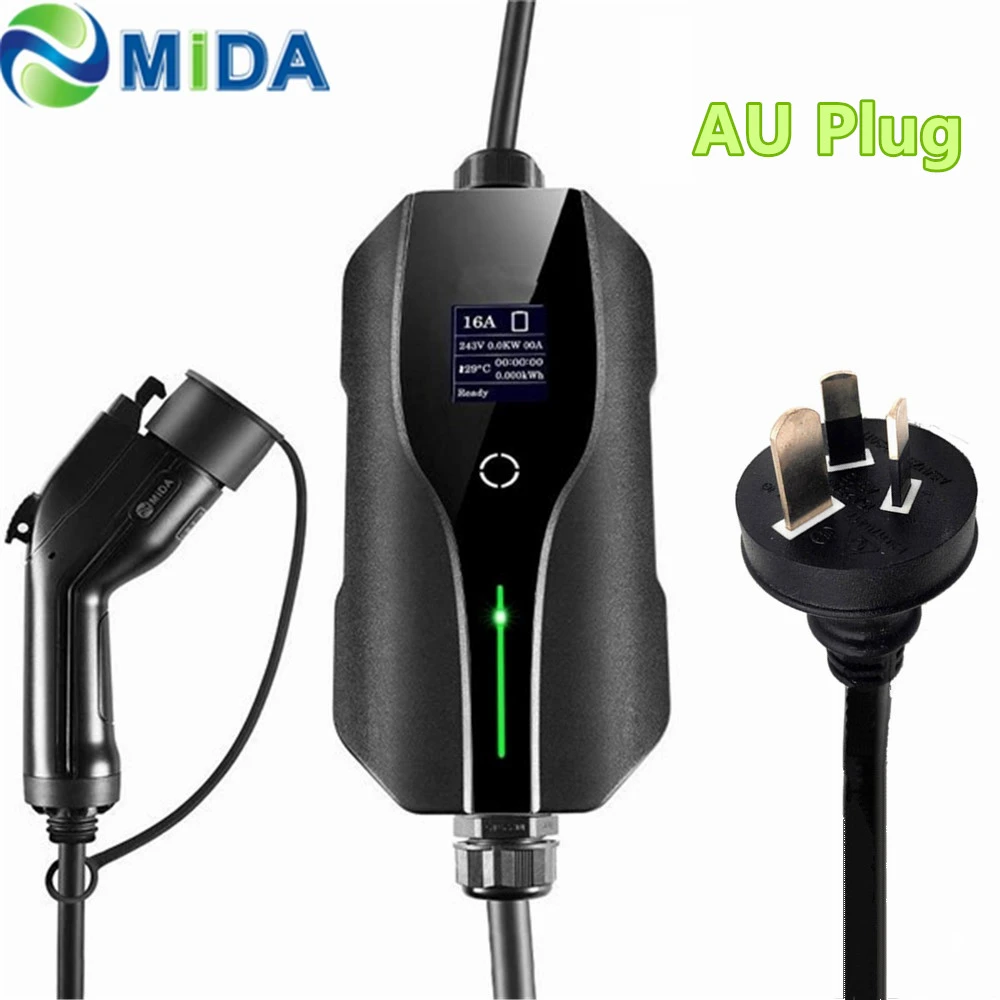 Au Standard Mode 2 Portable Ev Charger 10a /15a Type 1 Type 2 Evse ...