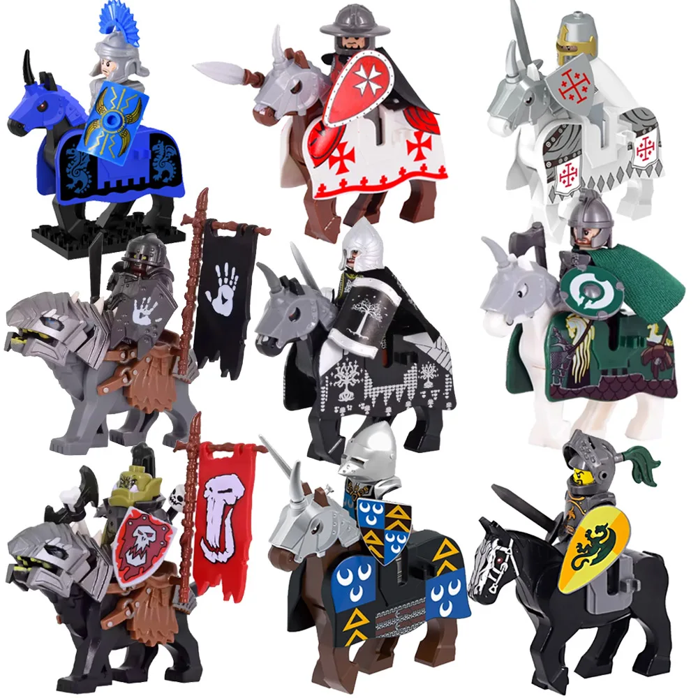 Medieval Knight Figure Building Blocks Roman Rohan Temple Soldier ...