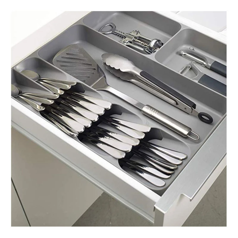 New-Kitchen-Drawer-Organizer-Tray-Spoon-Cutlery-Separation-Finishing ...