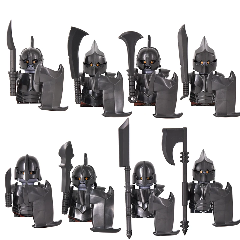 8pcs/lot MOC Uruk-hai Orc Army Group Orcus Figures Model Building ...