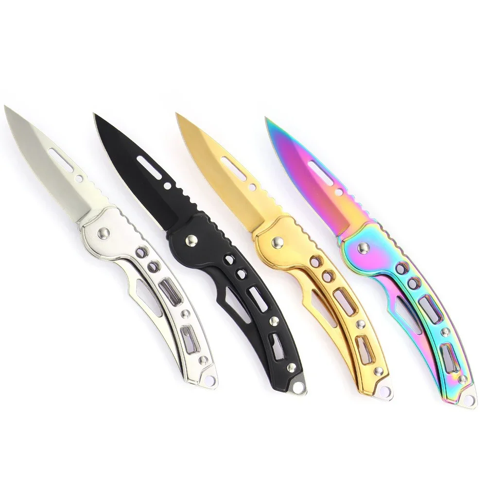 Stainless-Steel-Keychain-Folding-Knife-Outdoor-Carrying-Knife-Mirror ...
