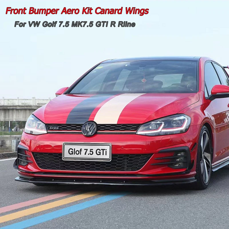 Front Bumper Aero Kit Canard Wings For Volkswagen Golf Mk7.5 Gti R R ...
