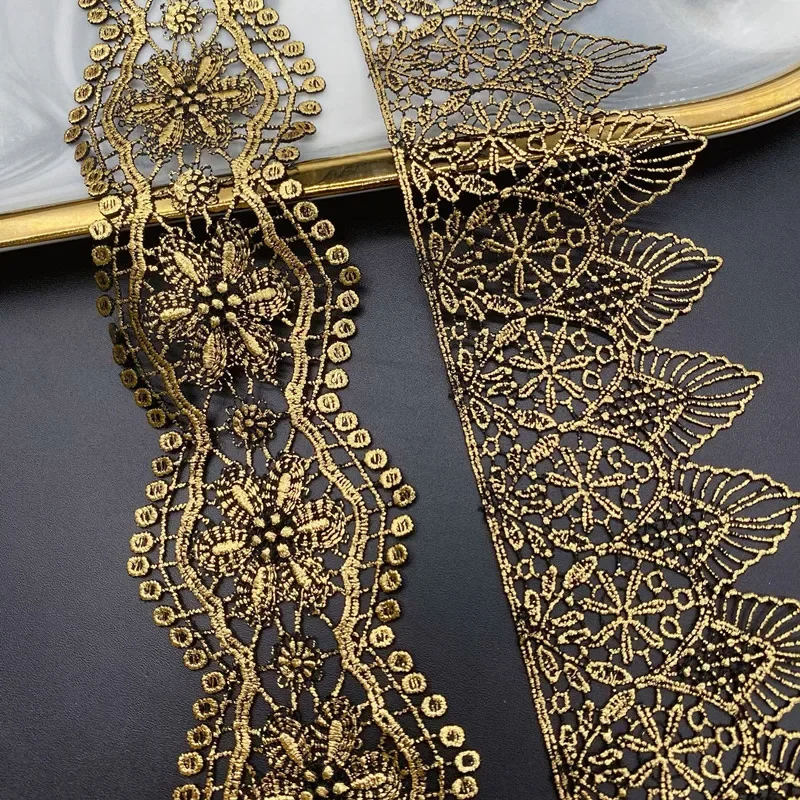 1-Yards-Gold-Thread-Lace-Clothing-Accessories-Trims-Embroidery-Skirt ...