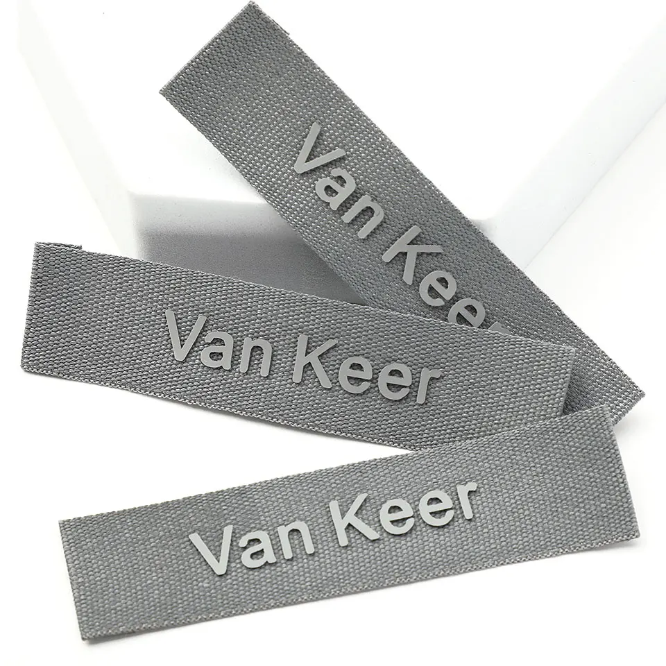 Custom 3D Silicon Heat Transfer Clothing Label Rib Fabric Clothing ...