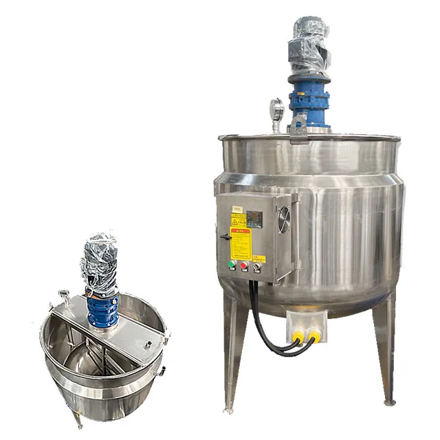 double-layer-jacket-electric-heating-mixing-tank-liquid-mixer-agitator ...