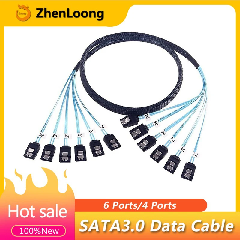 ZhenLoong-6-4-Pcs-Set-SATA-To-SATA-Hard-Disk-Drive-Data-Cable-7-Pin ...