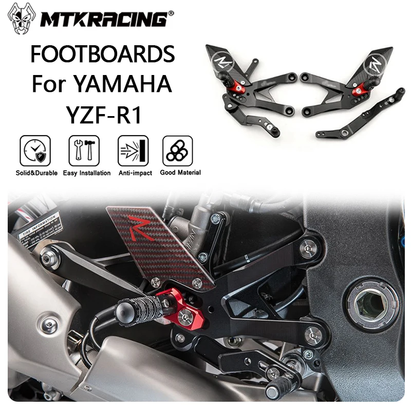 MTKRACING-FOOTBOARDS-For-YAMAHA-YZF-R1-2015-2024-Rear-Sets-Heighten ...