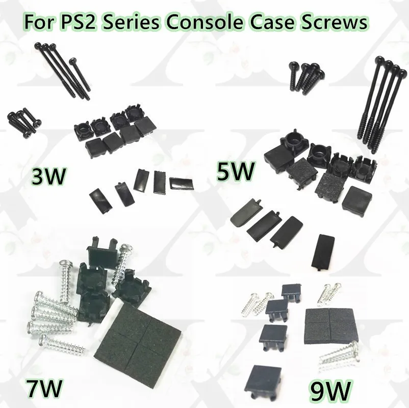 Screw-Kit-Repair-Part-For-PS2-3W-5W-7W-9W-Console-Cover-Screw-Rubber ...