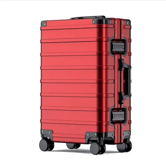 High-Quality-Designer-Aluminium-Reisekoffer-Koper-Koffer-Checked ...