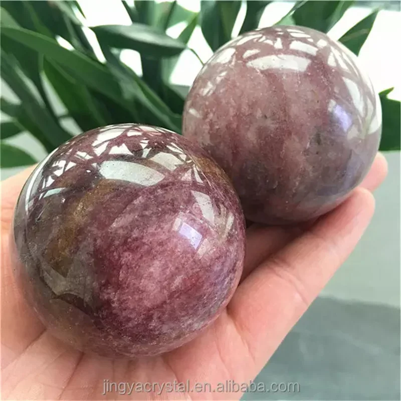 Natural-crystal-craft-natural-gemstone-balls-red-strawberry-quartz ...