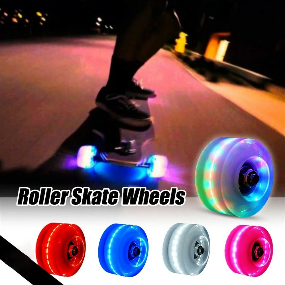 LED-Flash-Wheel-Luminous-Light-Up-Quad-Roller-Skate-Wheels-with ...