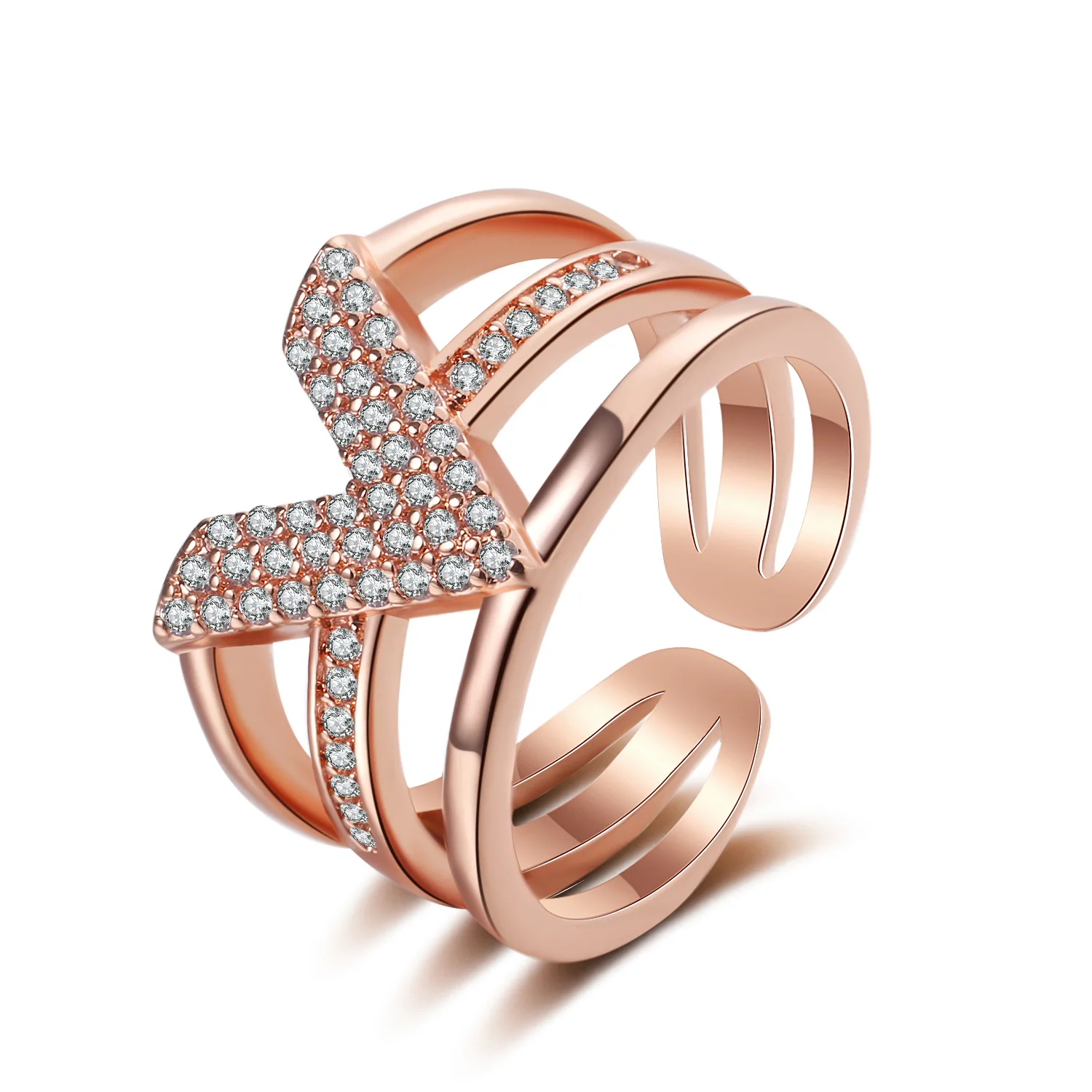 AAA-Quality-Fashion-Jewelry-Luxury-Rose-Gold-Color-Mosaic-CZ-Zirconia-V ...