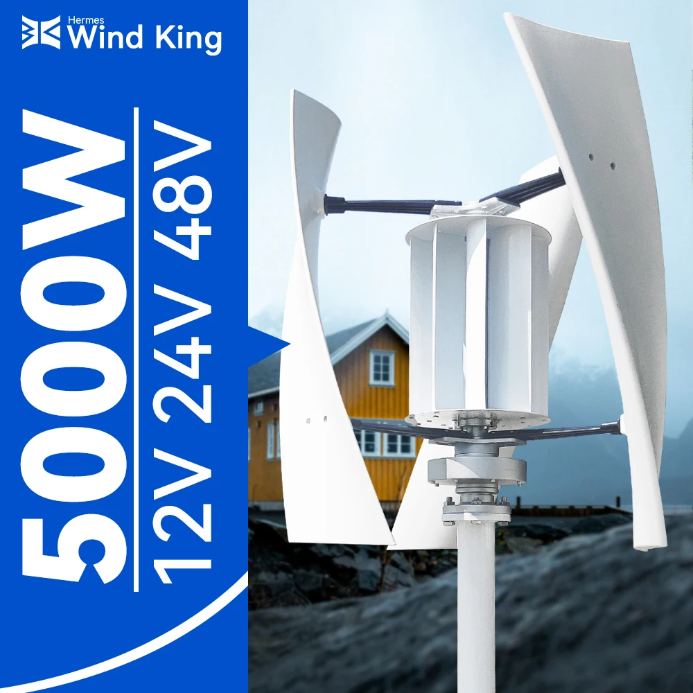 WindKing-5000W-Wind-Turbine-Generator-5kw-3-Blades-12v-24v-48v ...
