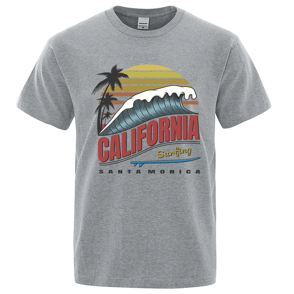 California-Surfing-Santa-Monica-Beach-Printed-Clothes-Men-Breathable ...