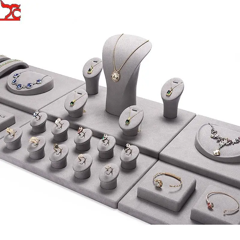 Luxury Jewelry Display Props Microfiber Ring Rack Bracelet Earring ...