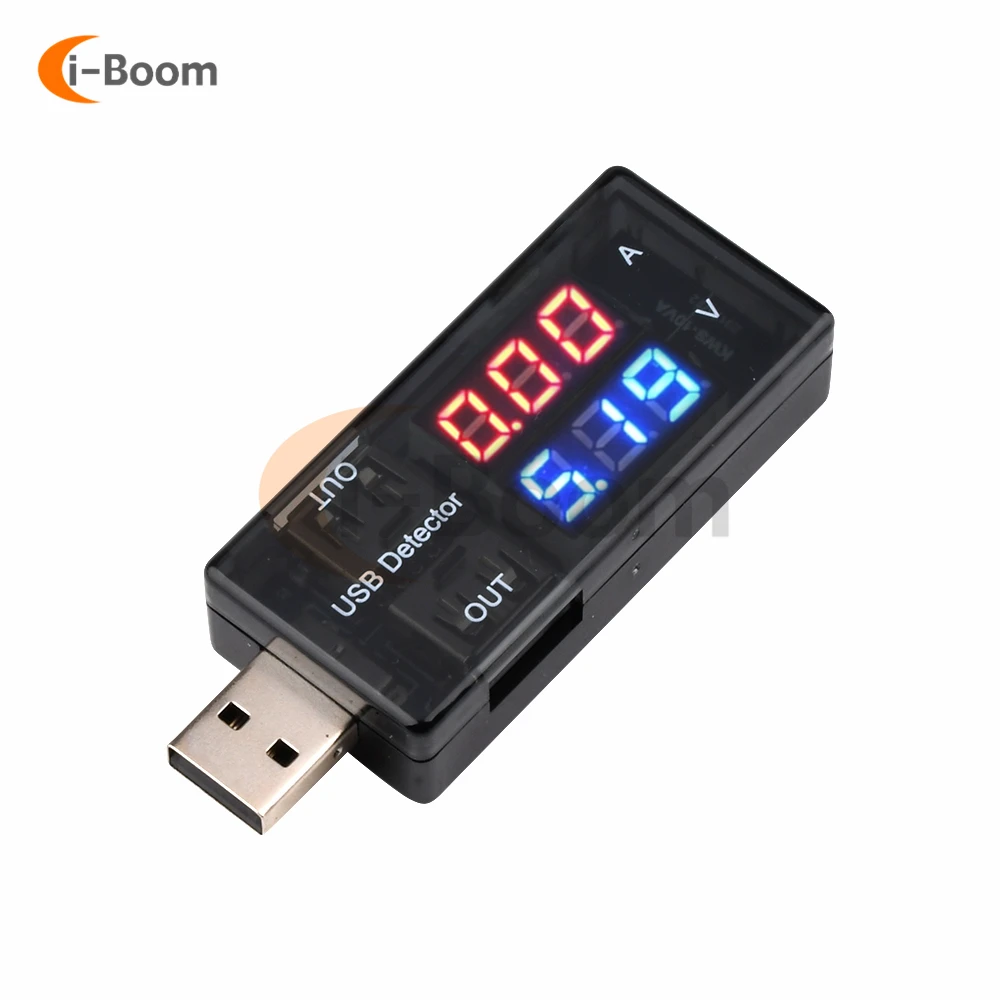 듀얼 Usb 전압 전류 측정기 충전 감지기 테스터 배터리 전압계 전류계 충전기 닥터 모바일 전원 충전 레드 블루