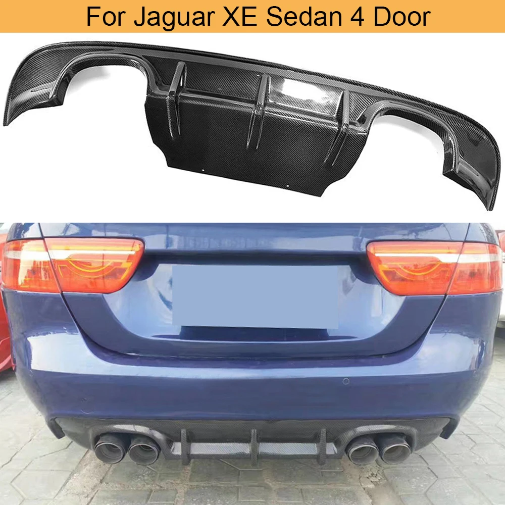 Carbon-Fiber-Car-Rear-Bumper-Diffuser-Lip-for-Jaguar-XE-Sedan-4-Door ...