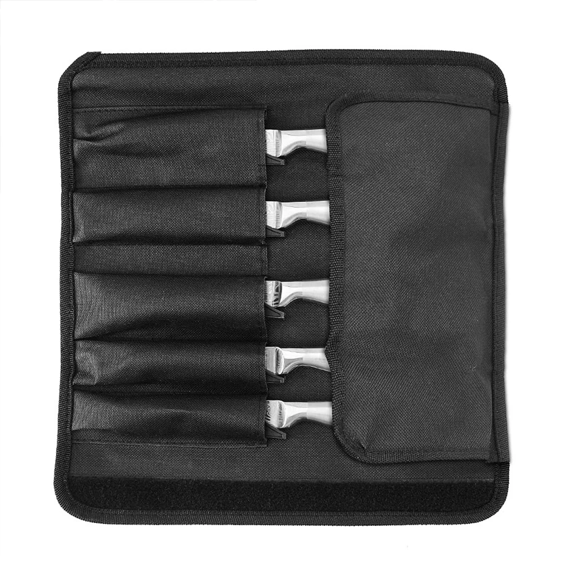 Chef Knife Roll Bag With 5 Slots Oxford Cloth Knives Bag Portable ...