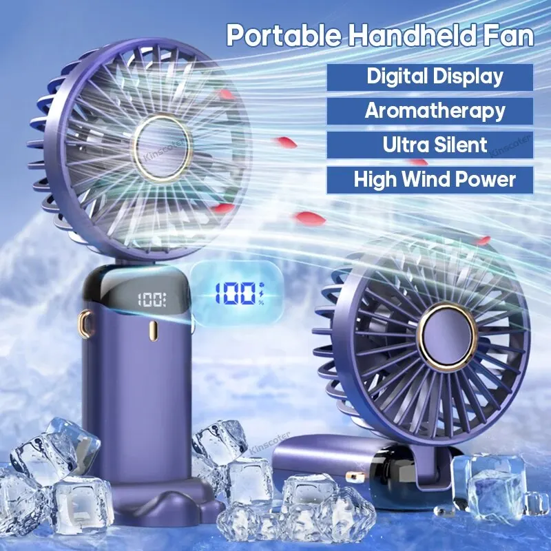 Portable-Handheld-Fan-Mini-Foldable-Ultra-Quiet-USB-Rechargeable-Fan ...