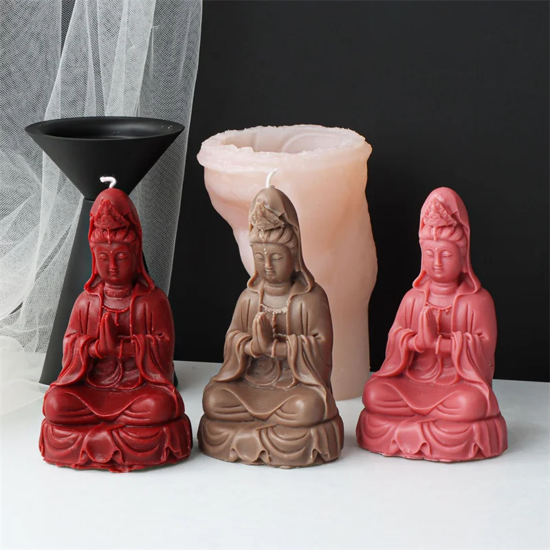 3D-Namo-Avalokiteshvara-Statue-Candle-Silicone-Mold-DIY-Buddha-Gypsum ...