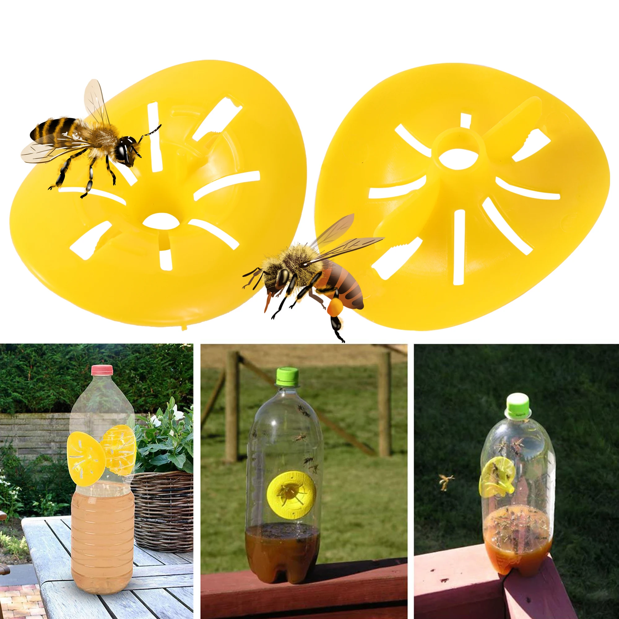 3-6-12pcs-Wasp-Trap-Catcher-Flower-Shape-Flying-Insects-Funnel-Trap-Bee ...
