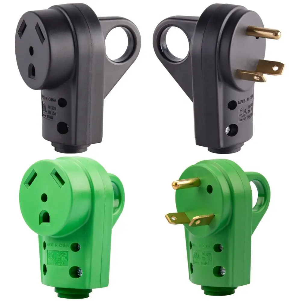 New-125-Volt-30-Amp-Camper-Plug-Adapter-RV-Receptacle-Plug-Heavy-Duty ...