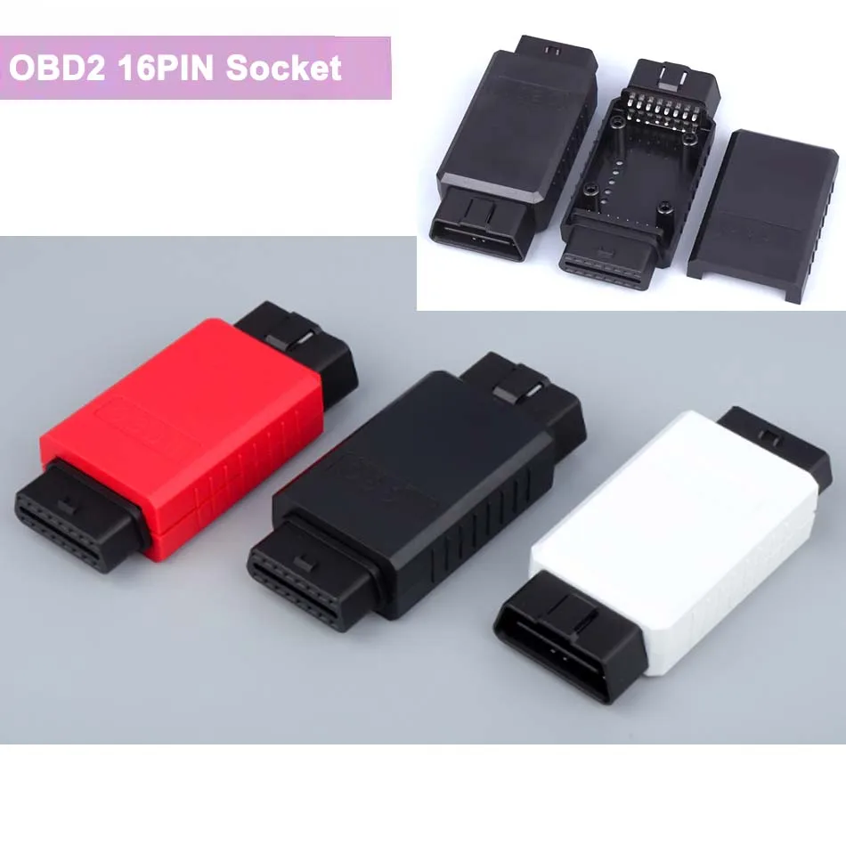 Automotive OBD2 16Pin Male To Female Housing Shell Socket One-to-one ...
