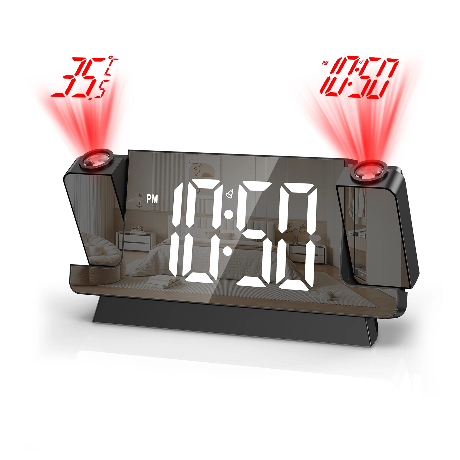 ORIA-Dual-Projection-Alarm-Clock-Digital-Bedside-Clock-with-Time-and ...