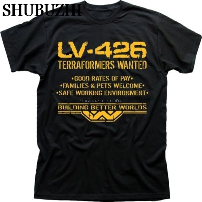 LV426 Terraformers wanted ALIENS PROMETHEUS black t-shirt FN9493 man ...