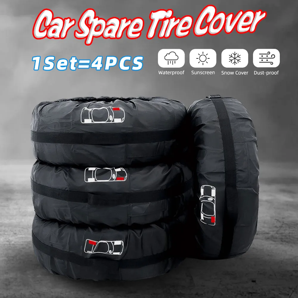 1PC-4PCS-Portable-Car-Spare-Tire-Cover-Case-Protective-Storage-Bags-for ...