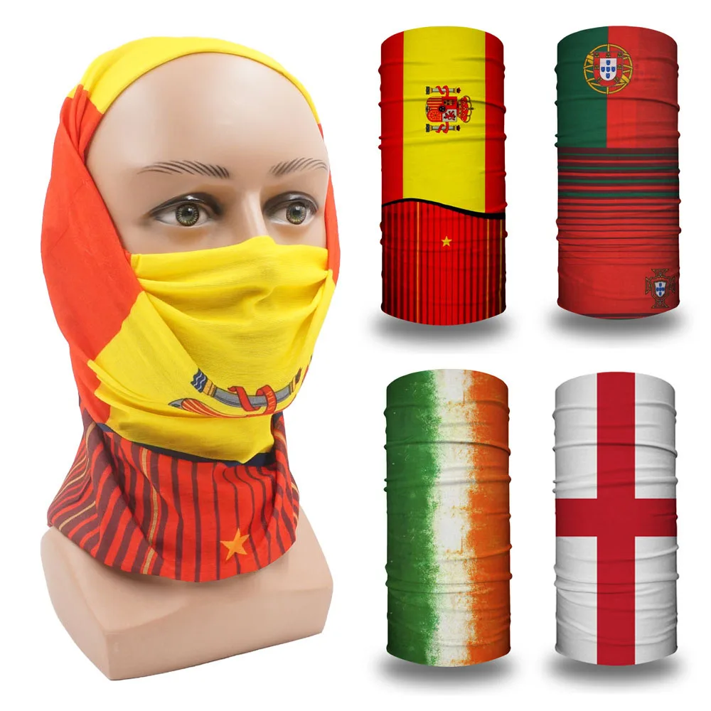 Spain /Portugal /Ireland /UK Flags Bandana Breathable Windproof Face ...