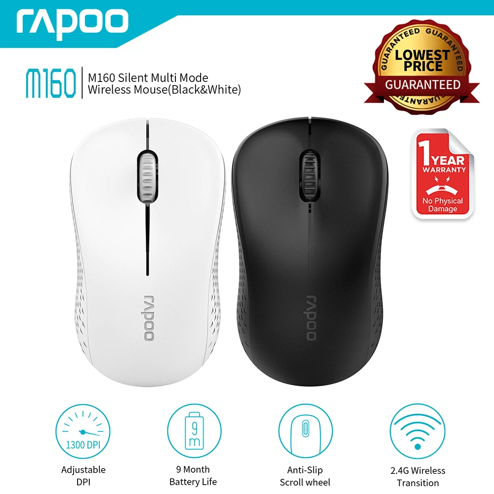 Silent Rapoo Wireless Mouse | Rapoo 2.4g Wireless Mouse | Rapoo ...