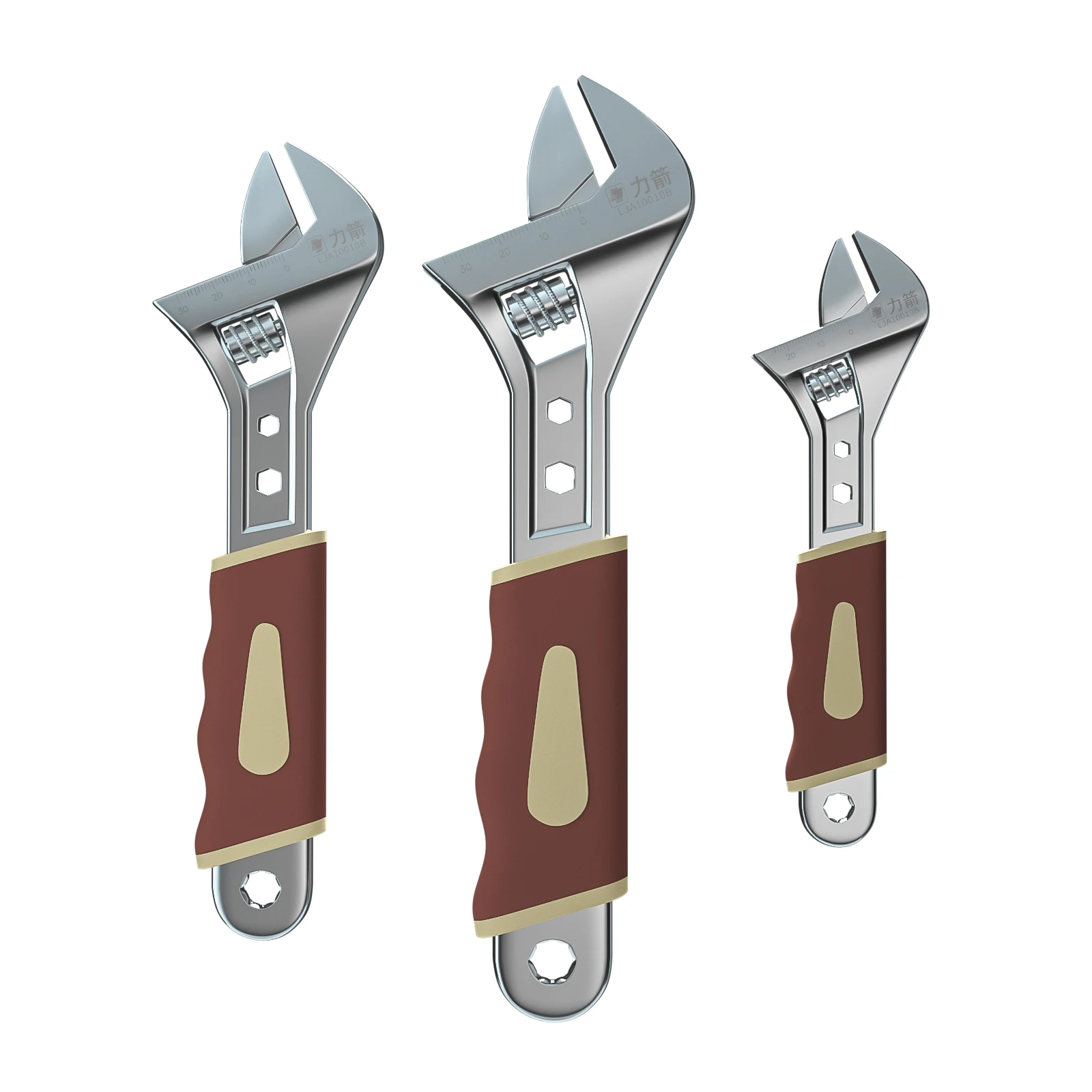 Adjustable Spanner Set,3pcs Heavy Duty Forged Steel Wrenches Set with ...