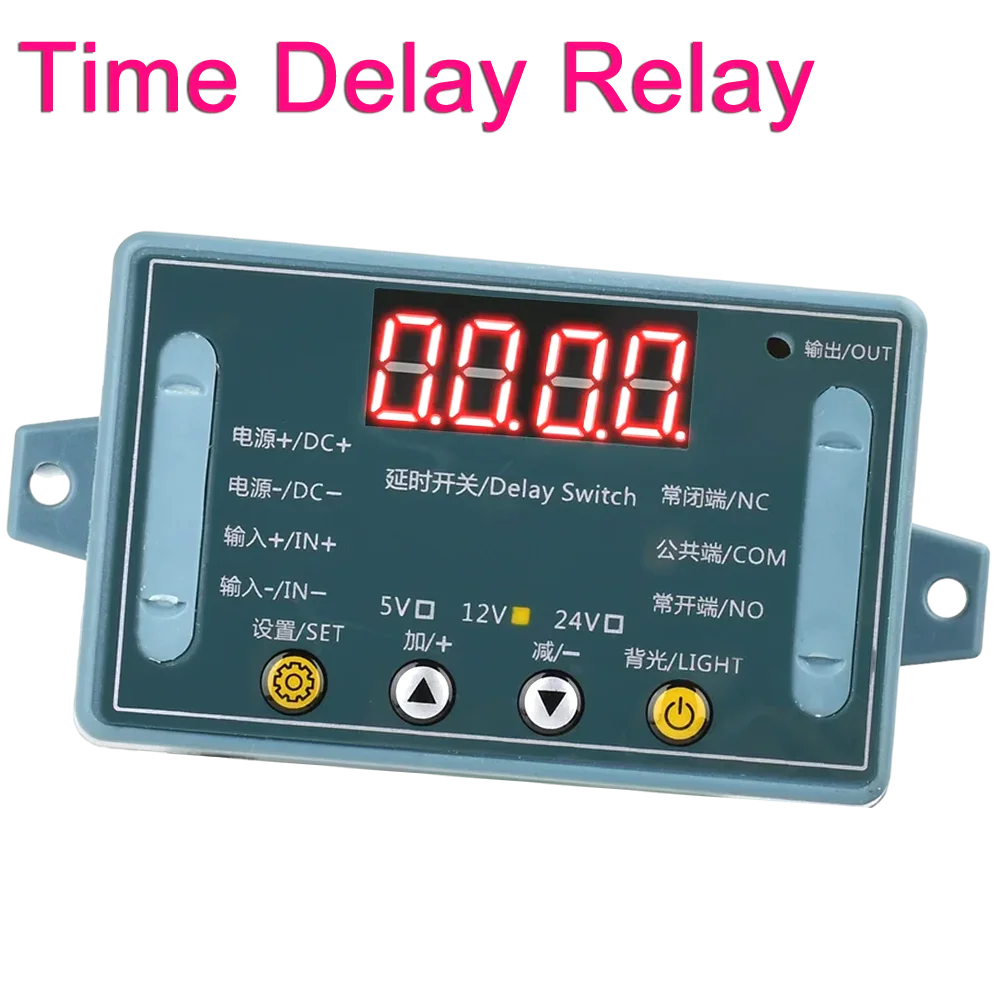 Time Delay Relay DC 5V 12V 24V Timer Module Trigger Cycle Delay Timing ...
