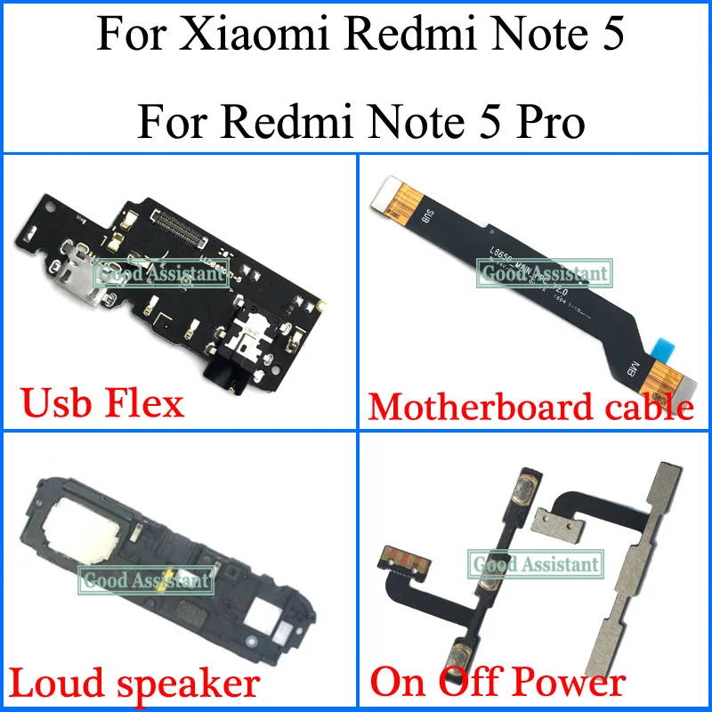 For-Xiaomi-Redmi-Note-5-Note-5-Pro-Usb-Flex-Motherboard-cable-Loud ...