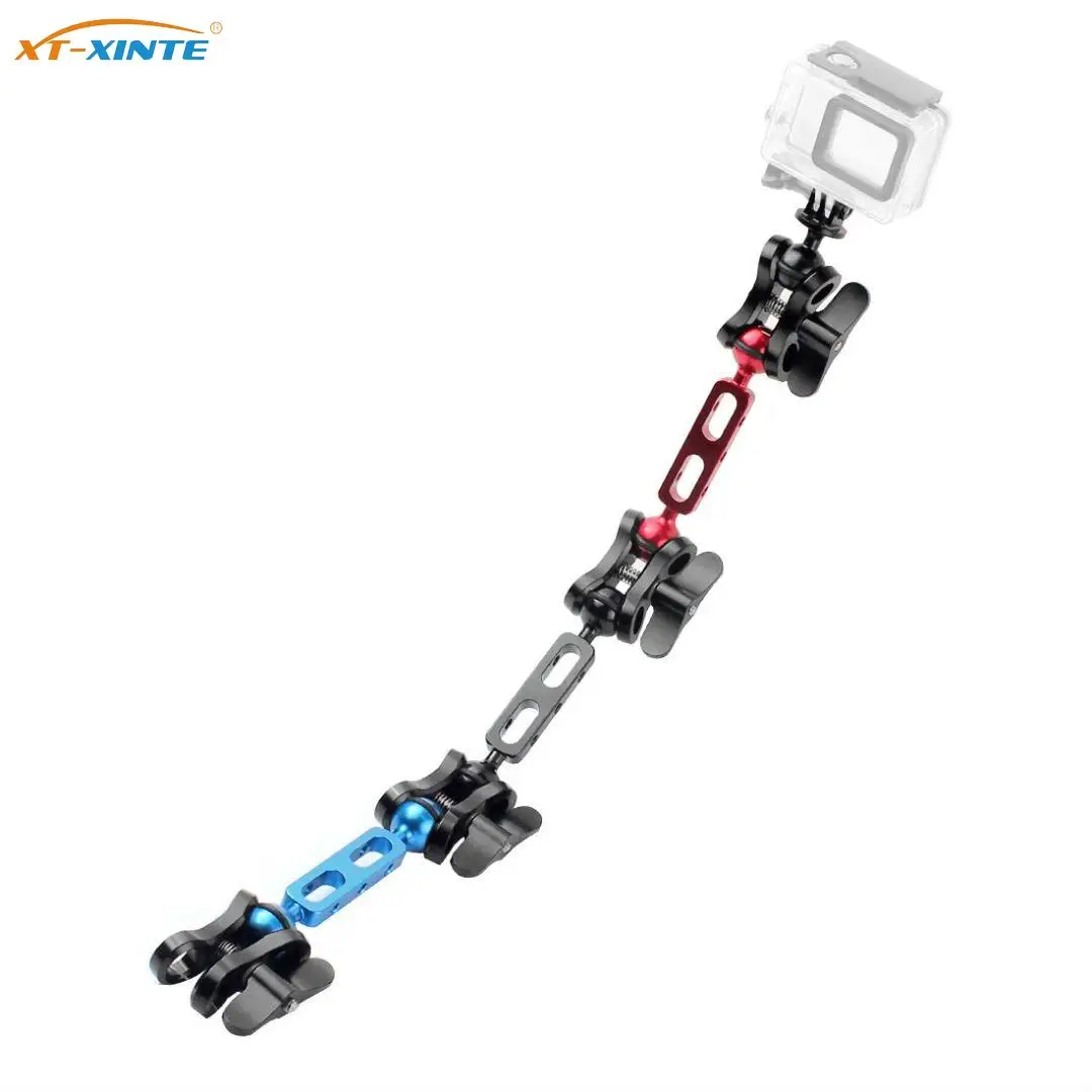Aluminum Alloy Diving Magic Arm Butterfly Clip Joint Ball Head Mount ...