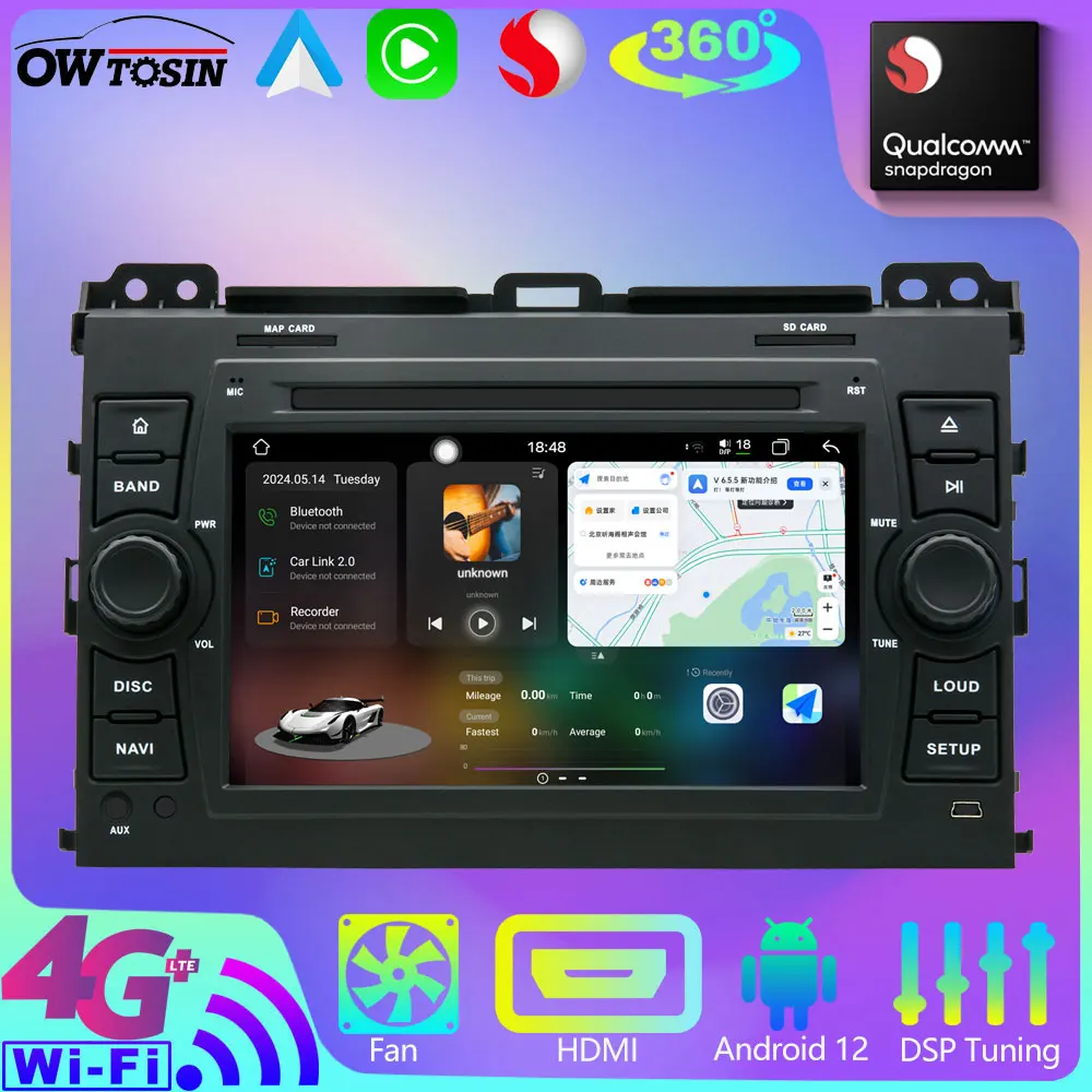 Owtosin-4G-WiFi-Android-13-12-256G-Car-GPS-Radio-Autoradio-Player-For ...