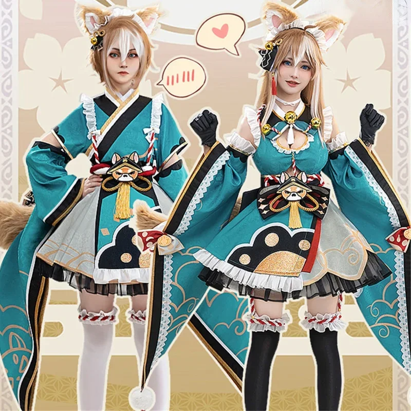 Genshin-Impact-disfraz-de-Miss-Hina-GOROU-Doujin-uniforme-de-sirvienta ...