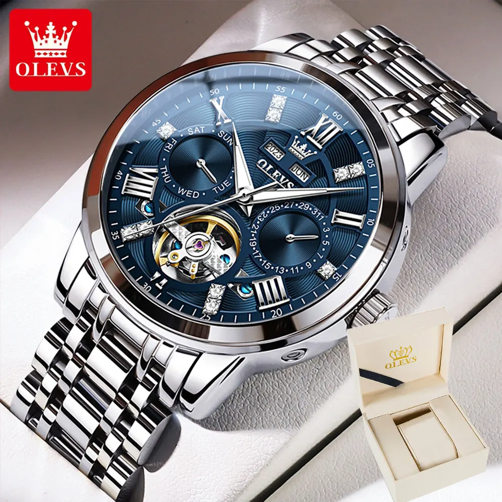 OLEVS-Original-Brand-Men-Watch-Automatic-Mechanical-Watch-Hollow-Out ...