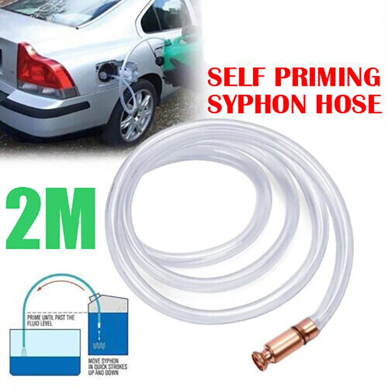 2M Self Priming Liquid Transfer Siphon Pump Fuel Diesel Jitter Siphon ...