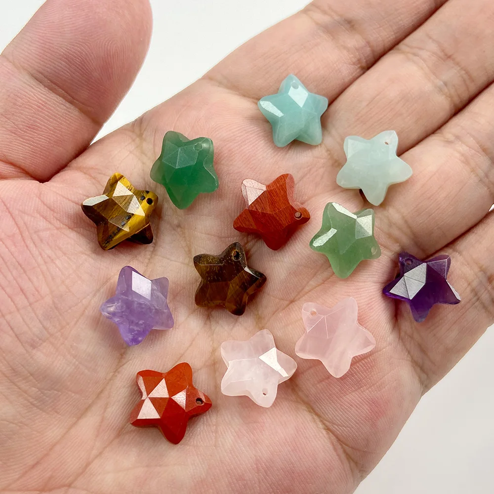 14MM-Natural-Stone-Crystal-Pendants-Stereoscopic-Five-pointed-Star ...