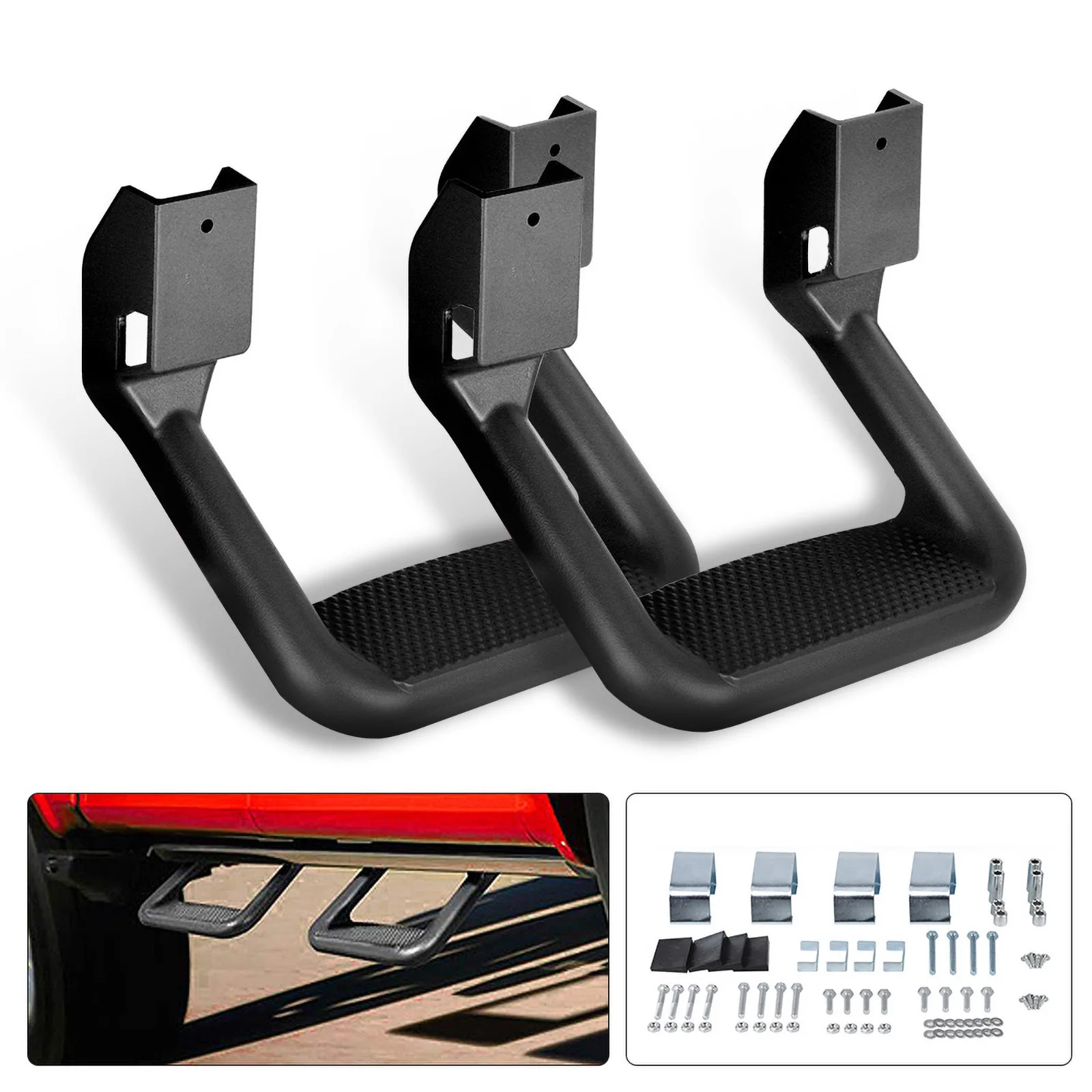 1-Pair-Aluminum-Side-Steps-Bar-Anti-Slip-Powder-Coated-Truck-Pickup ...