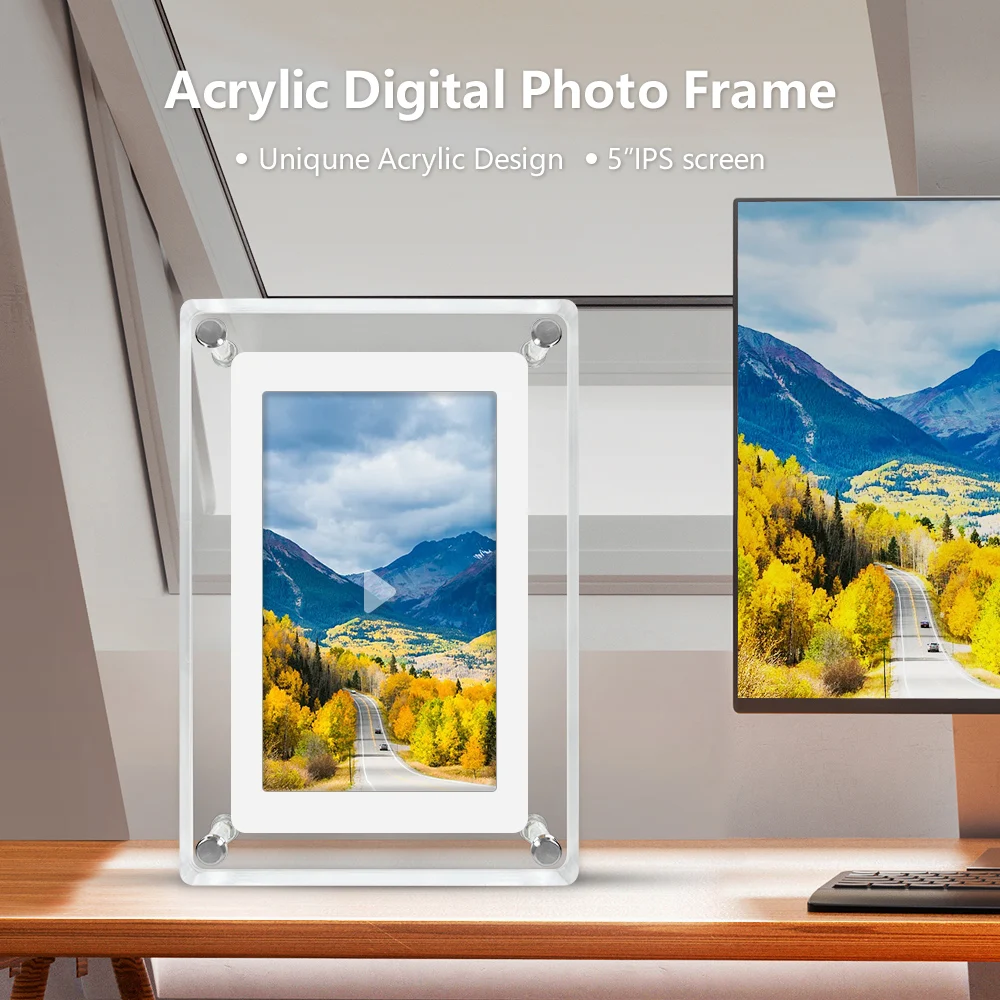 5-Inch-Digital-Picture-Frame-Acrylic-Video-Frame-4GB-Memory-1200mAh ...