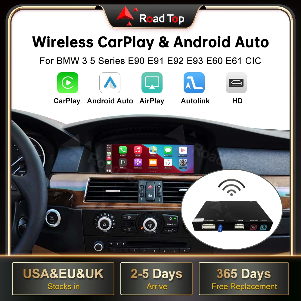 Wireless CarPlay for BMW Series 3 E90 E91 E92 E93 Series 5 E60 E61 CIC ...