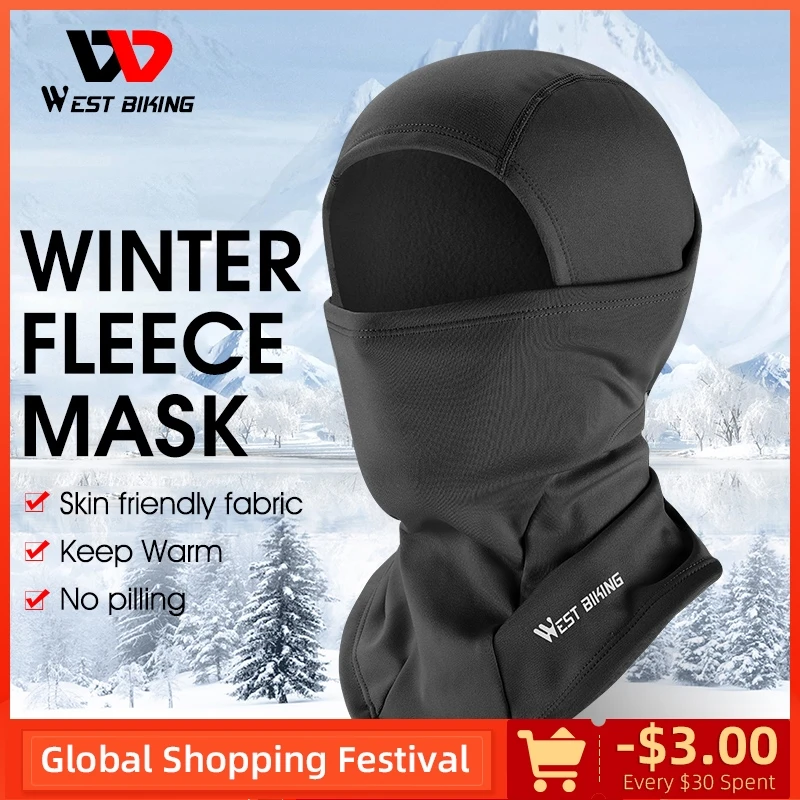 West Biking Winter Fleece Cycling Cap Hat Windproof Men Women Sport ...