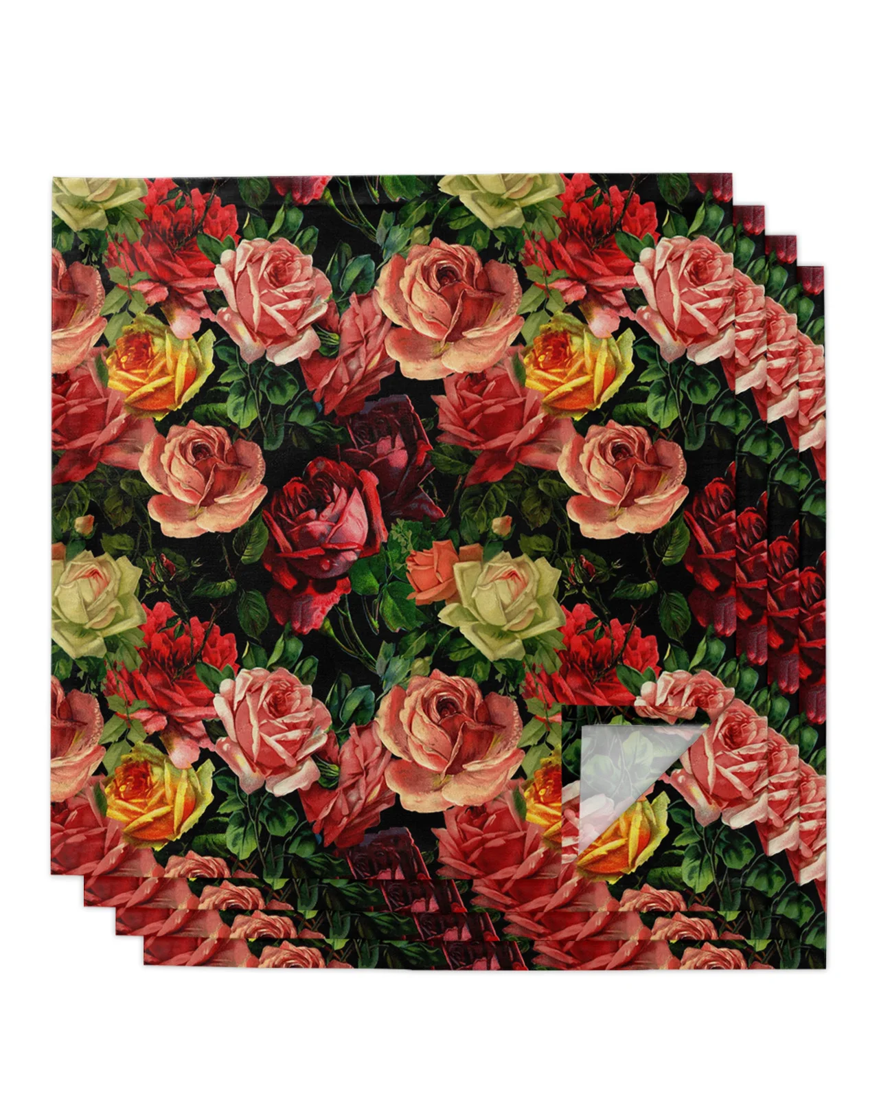 Vintage-Shabby-Chic-Floral-Roses-Flowers-Square-Napkins-For-Party ...