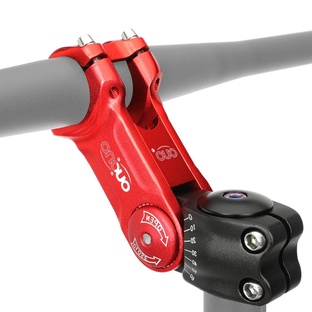 OUO Adjustable Bike Stem 31.8mm Bicycle Handlebar Stem 0-60 Degree 90 ...