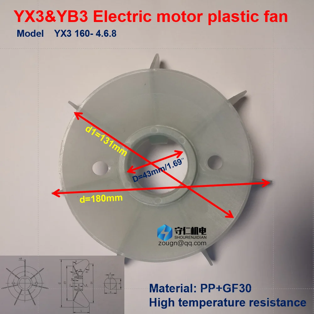 Пластиковая лопасть вентилятора YX3-80 | AliExpress