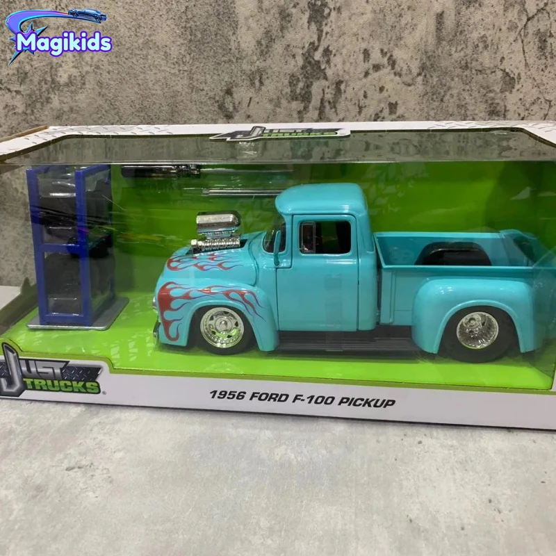 Jada 1:24 1956 Ford F-100 Pickup Diecast Car Metal Alloy Model Car Toys ...
