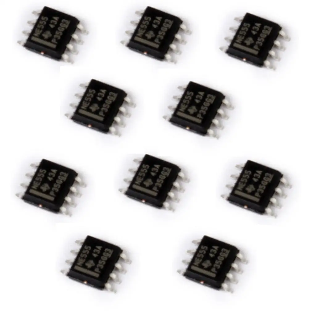 10pcs NE555 SMD 555 Timer IC SOP8 Microsecond to Hour Timer Electronic ...